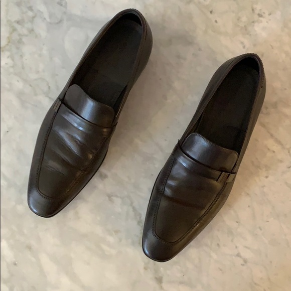 Hugo Boss | Shoes | Hugo Boss Chocolate Brown Leather Loafers | Poshmark
